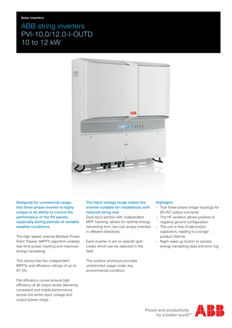 Fronius Primo Inverter (Grid Connect) Datasheet | PDF