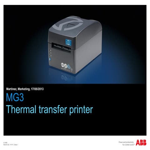 ABB - Thermal transfer printer MG3 .ppt