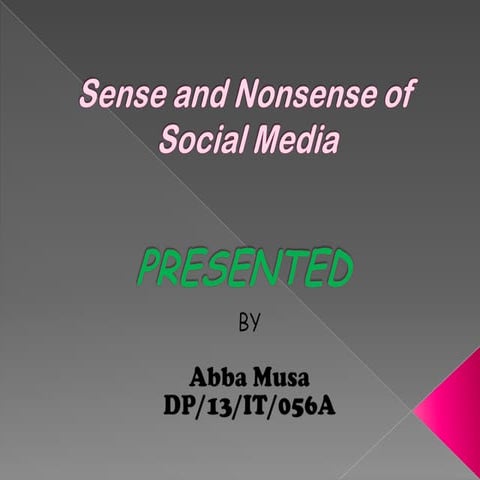 Quation 4 sense and nonsense of social media | PPTX