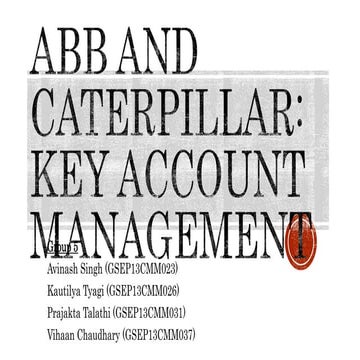 ABB and Caterpillar: Key Account Management | PPTX