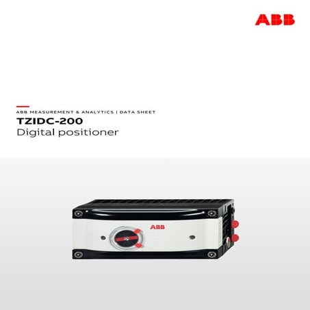 ABB Positioner TZIDC-200 ABB MEASUREMENT & ANALYTICS | DATA SHEET | PDF