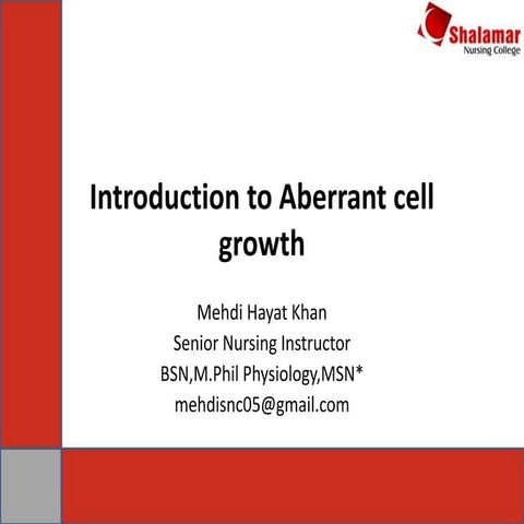 Abberant Cell Growth and cancer , chemotherapy .pdf