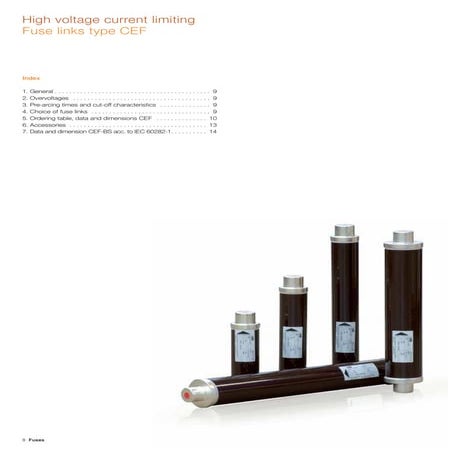 ABB High Voltage Current Limiting Fuse Links Type CEF - ABB Indoor ...
