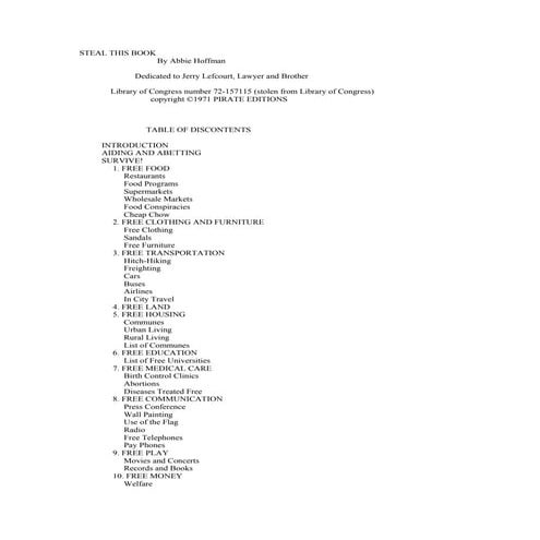 Abbie hoffman steal this book | PDF