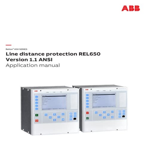 ABB line distance protection relay manual REL650 | PDF