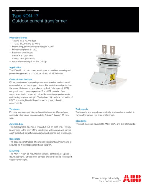 ABB TTR 6x MV Medium Voltage MV Current Transformers CT - ABB Medium ...