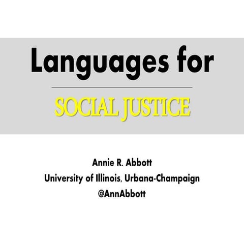 Spanish for Social Justice | PPT