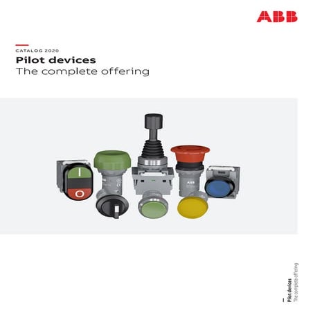 The ABB pilot devices catalog giving information about pilot devices ...