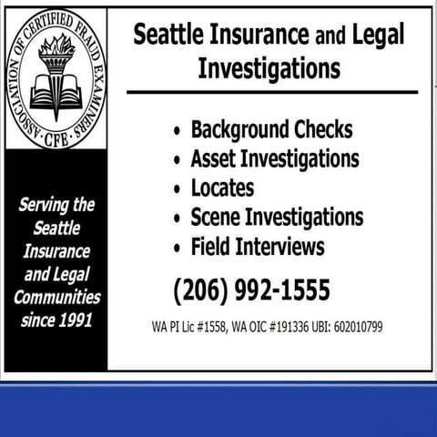 Seattle Insurance and Legal Investigations | PPTX | Motor Insurance ...