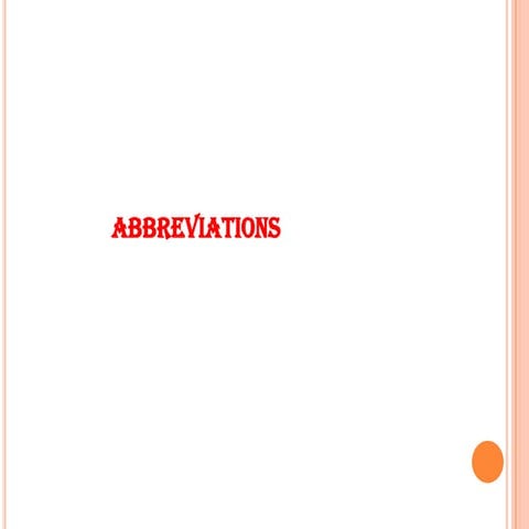 Abbreviations | PPTX