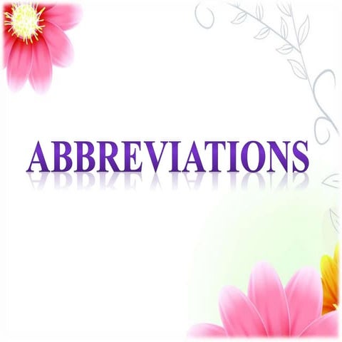 ABBREVIATIONS - BY ROBYHEP | PPT