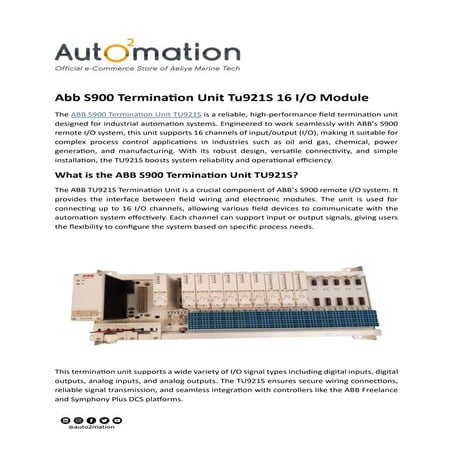 Abb S900 Termination Unit Tu921S 16 I O Module.pdf