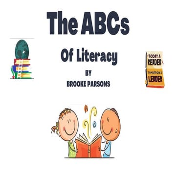 The ABCs of Literacy An Alphabet Book about Key Literacy Concepts | PPTX