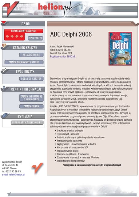 C++Builder Borland Developer Studio 2006. Kompendium programisty | PDF C++Builder Borland Developer Studio 2006. Kompendium programisty | PDF