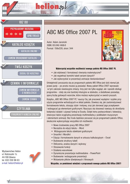 PowerPoint 2007 PL. Ilustrowany przewodnik | PDF