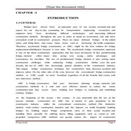 Accelerated Bridge Construction Abc Docx