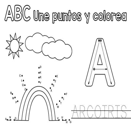 Abc une-puntos-traza-y-colorea | PDF