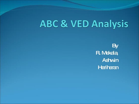 ABC Analysis-Inventory Management | PPT