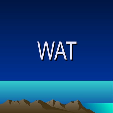 WAT practice set 9 | PPT