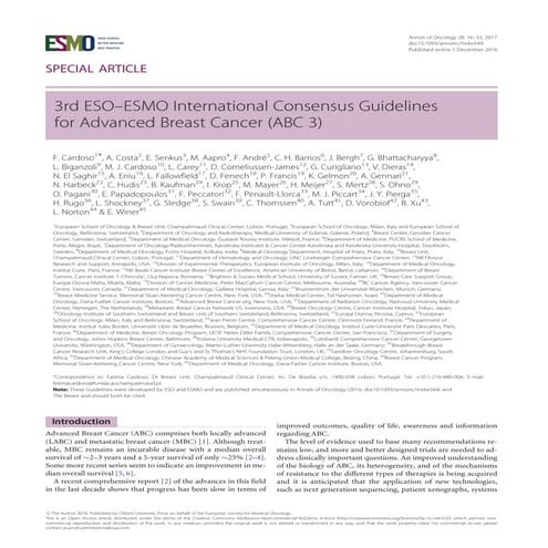 guia de manejo clinico para el cancer de mama avanzado ABC breast ...