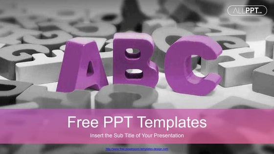 Abc alphabet blocks power point templates converted | PPT
