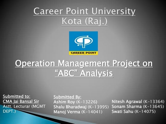 ABC Analysis-Inventory Management | PPT