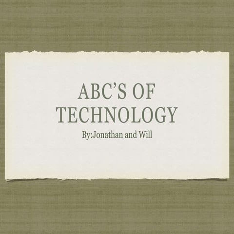 Abc of technology | PPTX