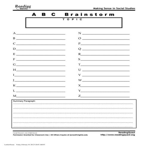 ABC Brainstorm | PDF