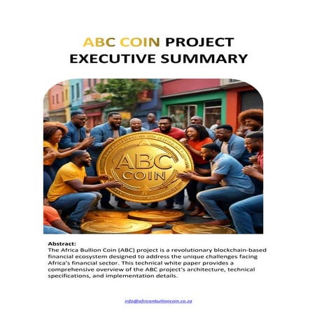 AFRICAN BULLION COIN-ABC PROJECT EXECUTIVE SUMMMARY | PDF
