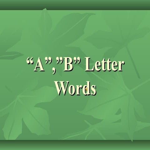 Alphabets (A b c d ) | PPT