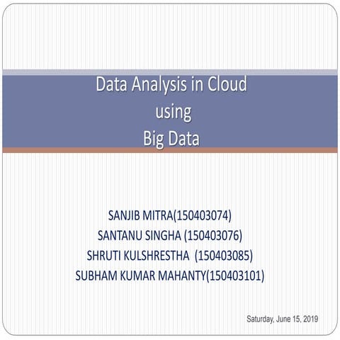 Flight Data Analysis Using Big Data Ppt