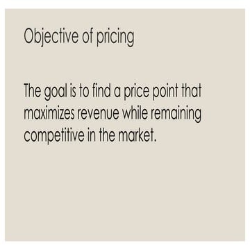 ECONOMIC PRICING FOR SELLING PRICE SELECTION | PPTX