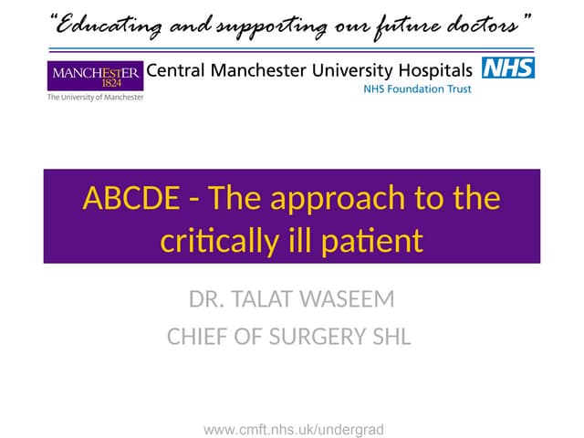 Emergency Assessment ABCDE and its importance.pptx | First Aid | Injuries