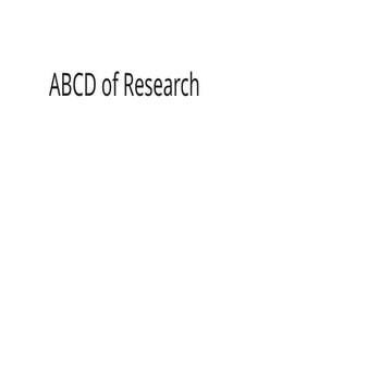 ABCD of Research.pptx for research students | PPTX