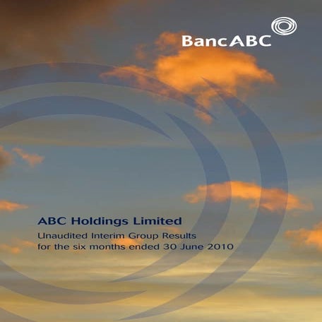 Abc interim report 2010 booklet | PDF