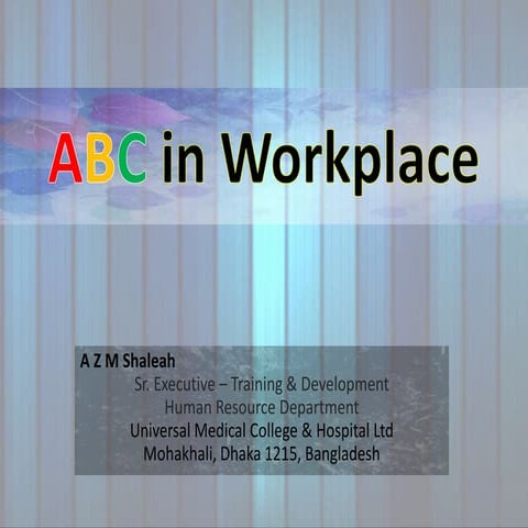 Abc in workplace | PPTX