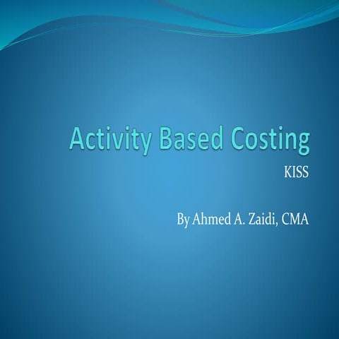 Activity Based Costing | PPTX