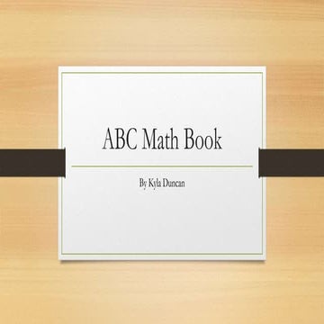 ABC Math Book | PPTX