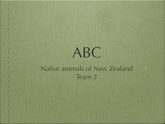 ABC of New Zealand Native Birds | PPT