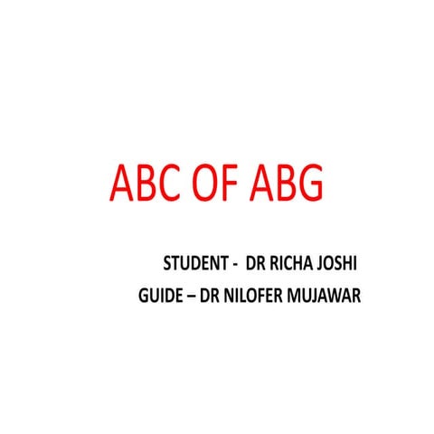 ABG Interpretation | PPTX
