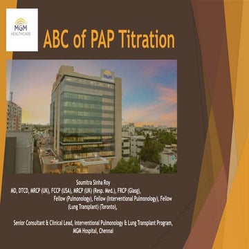 ABC of PAP Titration in treatment of OSA | PPTX