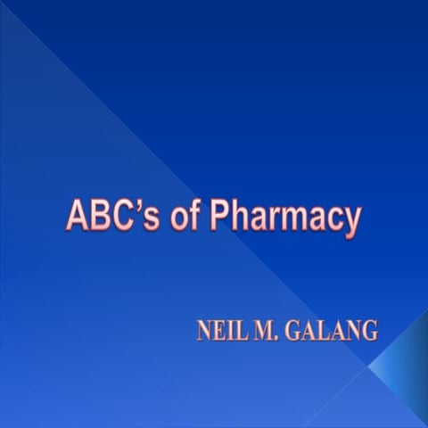 ABC's of Pharmacy | PPTX