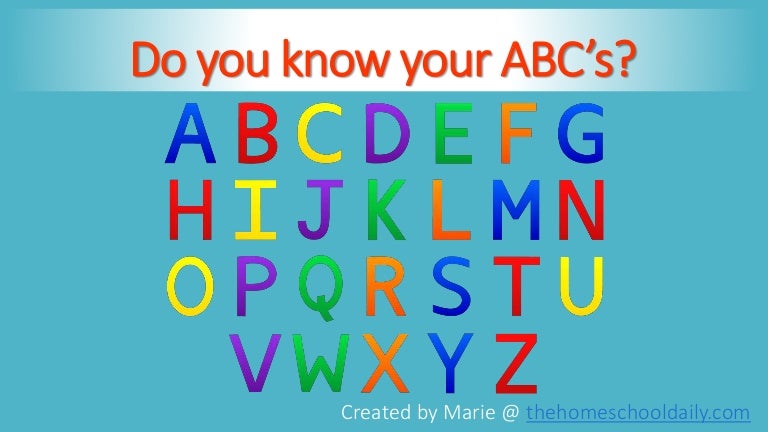 Do You Know Your ABC's