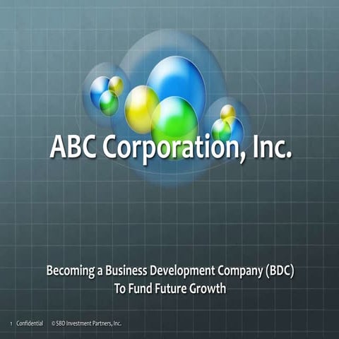 What is a Business Development Company (BDC) | PPTX
