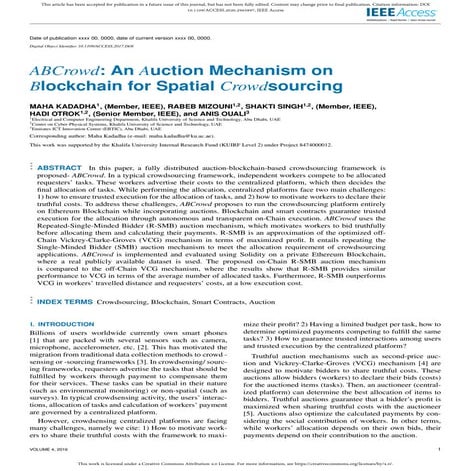 Blockchain Technologies and Crowdsourcing | PPTX