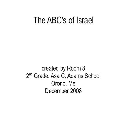 The ABC's of Israel | ODP