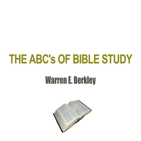 Abc's of bible study | PDF