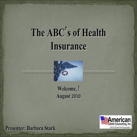 The ABC’s of Health Insurance | PPT