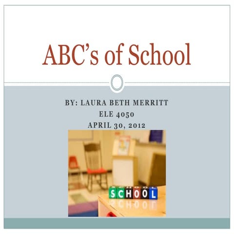 Abc’s of school - Laura Beth Merritt | PPTX | Education