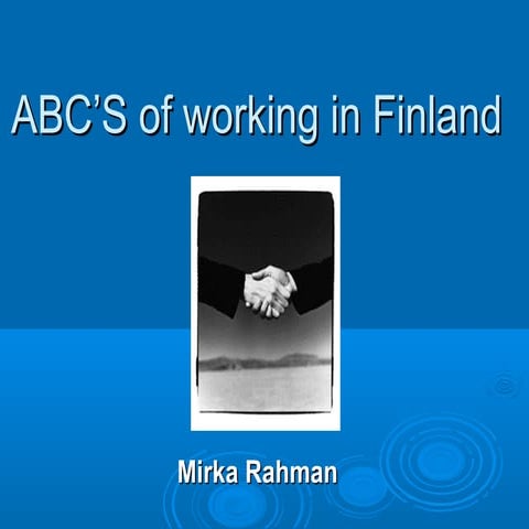 Finnish working culture | PPTX